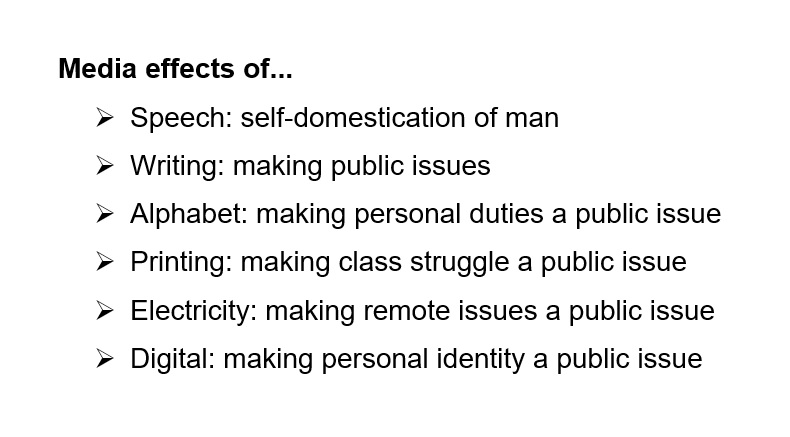 Probe: a brief chart of media effects – Human as Media